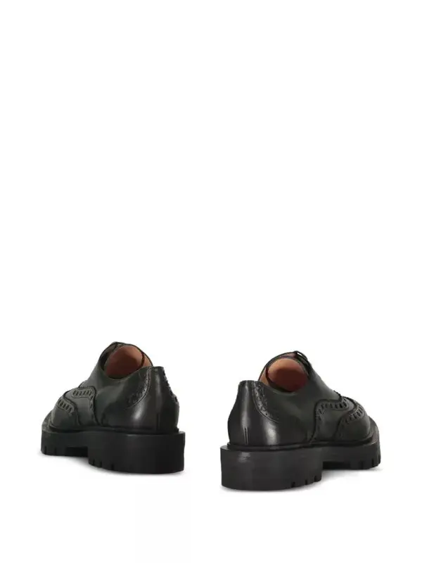 Santoni Brogue Detail Lace-up Shoes