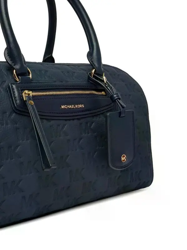 Michael Kors Medium Jet Set Travel Logo-embossed Leather Holdall