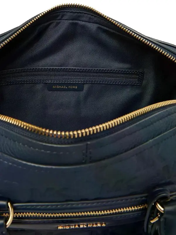 Michael Kors Medium Jet Set Travel Logo-embossed Leather Holdall