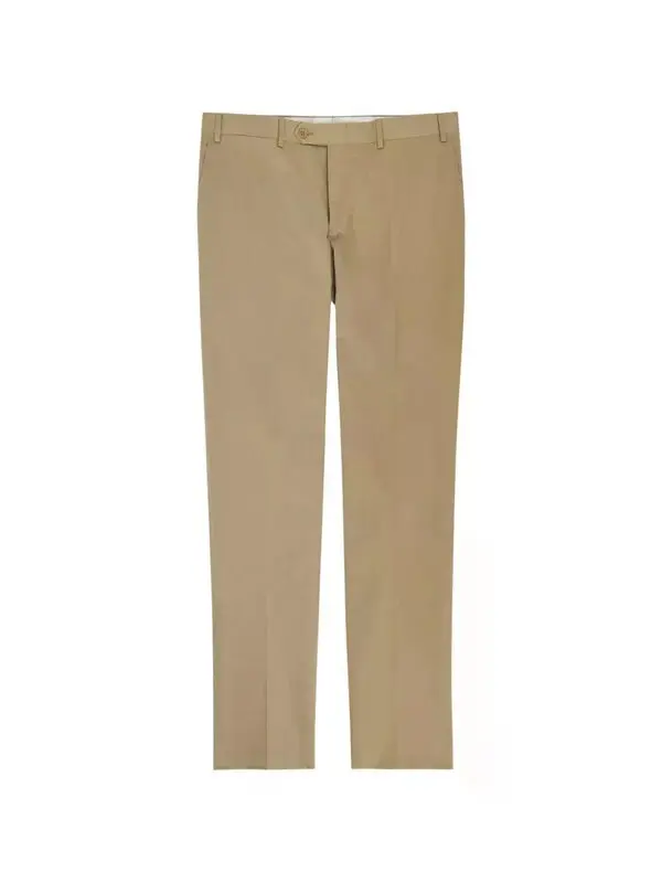 Canali Pressed-crease Belted Trousers