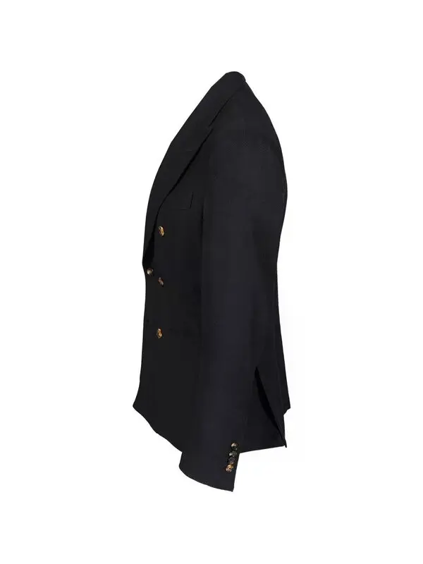AL DUCA D’AOSTA 1902 Herringbone-pattern Double-breasted Blazer