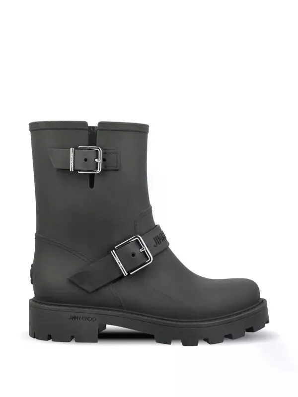 JIMMY CHOO Buckled Biker Boots