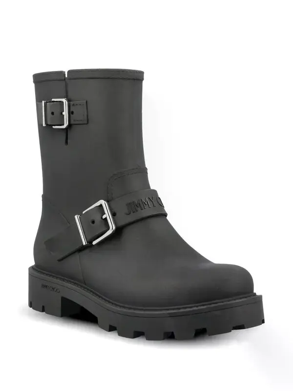 JIMMY CHOO Buckled Biker Boots