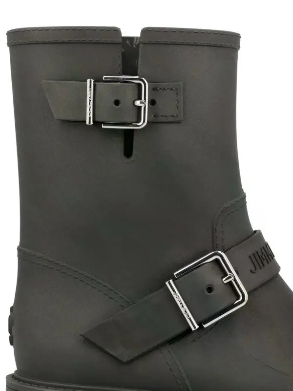 JIMMY CHOO Buckled Biker Boots