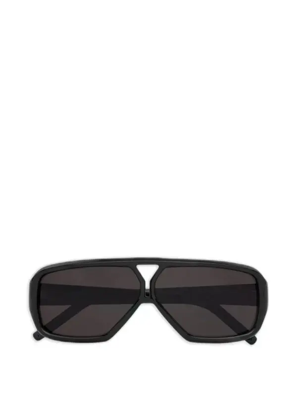 Saint Laurent Pilot-frame Sunglasses With Logo-engraved Temples - Black