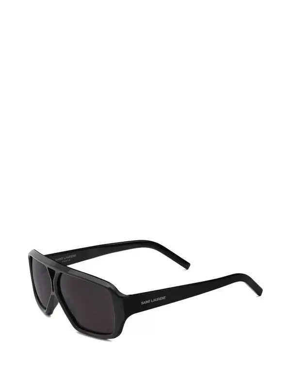 Saint Laurent Pilot-frame Sunglasses With Logo-engraved Temples