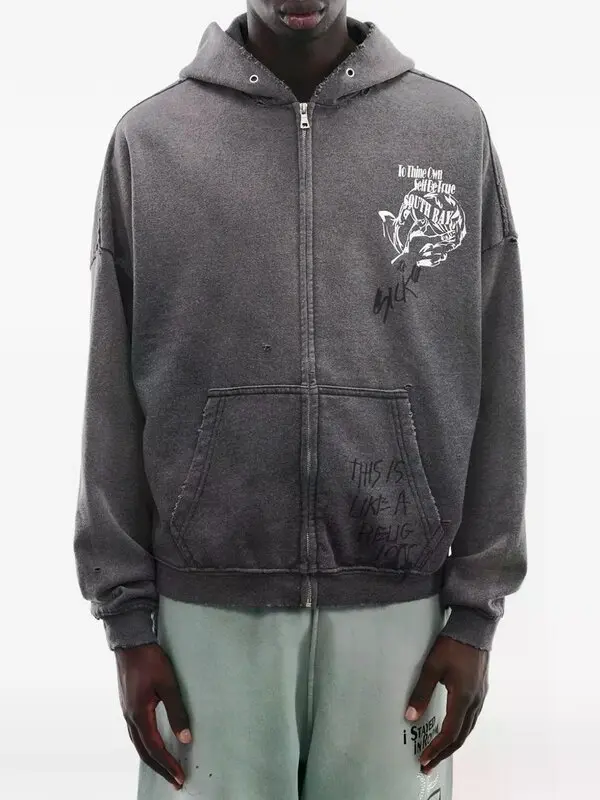 PALY Distressed Graphic Hoodie