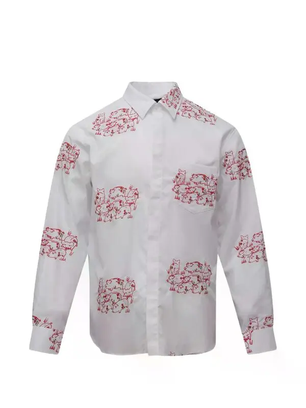 Simone Rocha Embroidered Long-sleeve Shirt