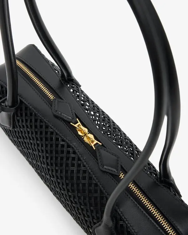 Alaïa Le Teckel Medium Leather Bag - Black