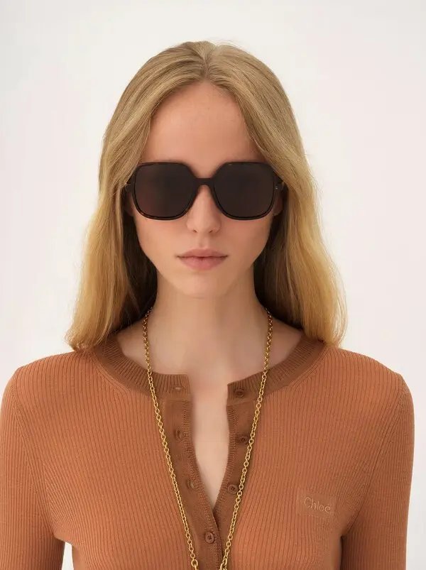 Chloé Judy Square Sunglasses - Brown