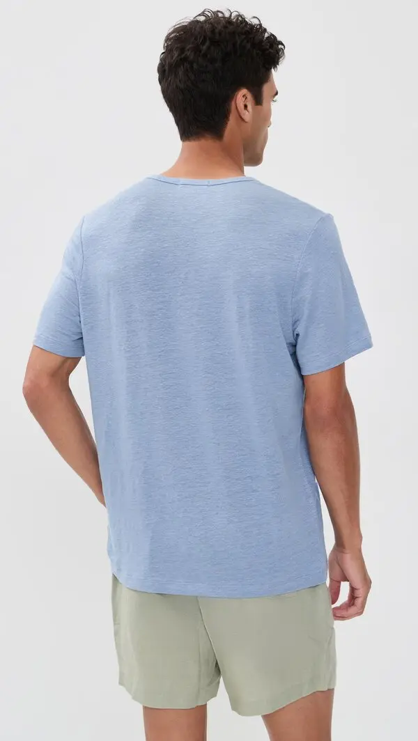 Onia Stretch Linen Crew Neck Tee