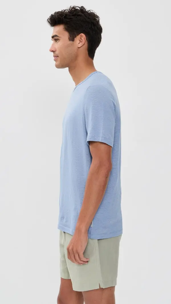 Onia Stretch Linen Crew Neck Tee