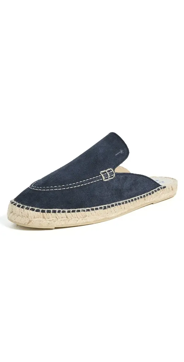 Manebí Suede Traveler Mule Espadrilles - Patriot Blue