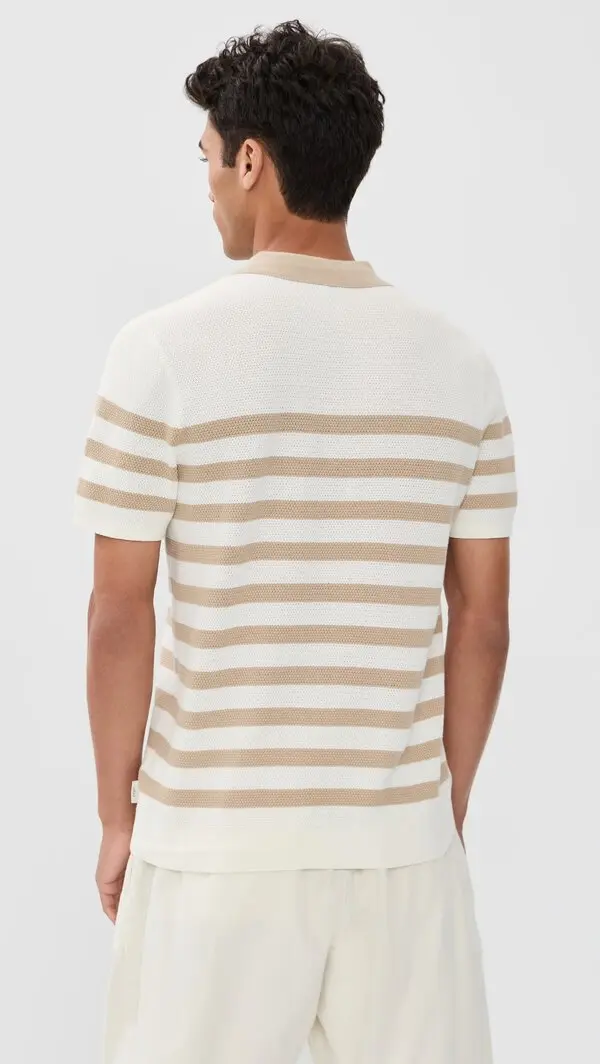 Onia Cotton Textured Knit Polo