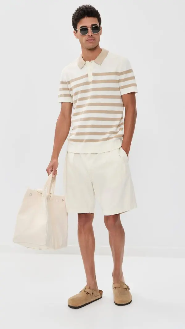 Onia Cotton Textured Knit Polo