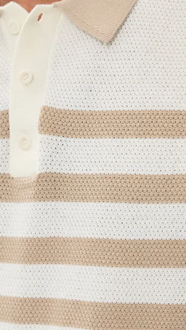 Onia Cotton Textured Knit Polo