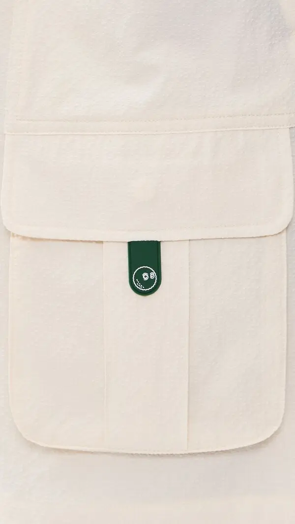 MALBON Bass Club Seersucker Shorts