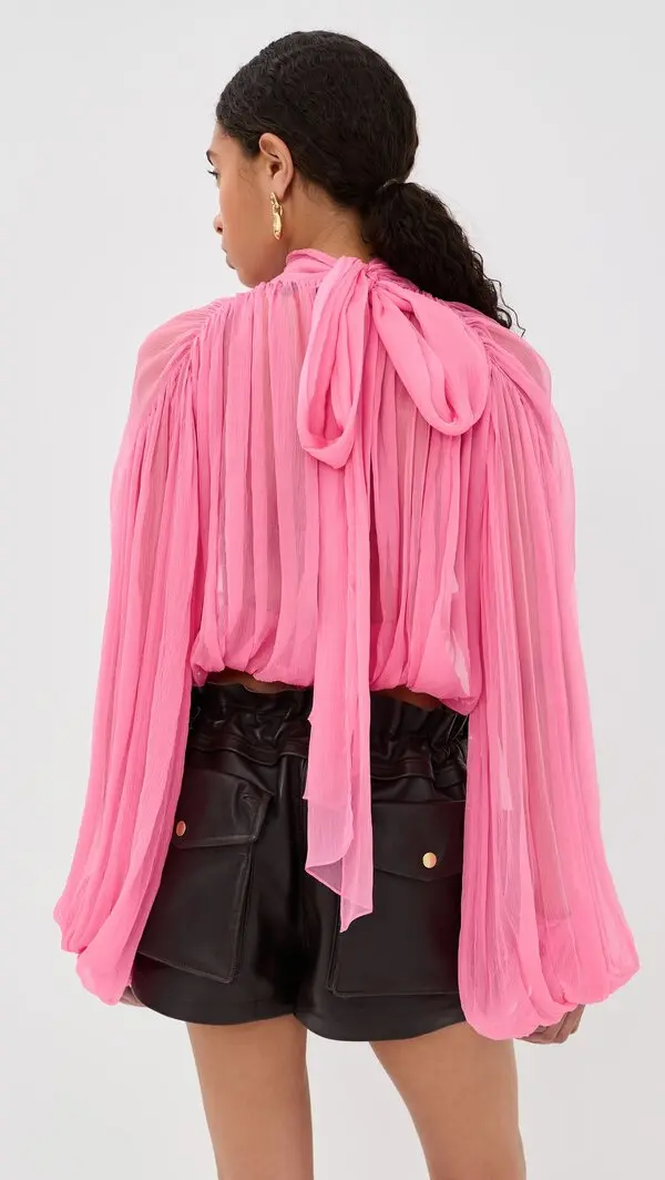 LAQUAN SMITH Long Sleeve Top With Scarf Detail