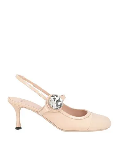 N°21 Slingback Pumps With Crystal Embellishments - Blush