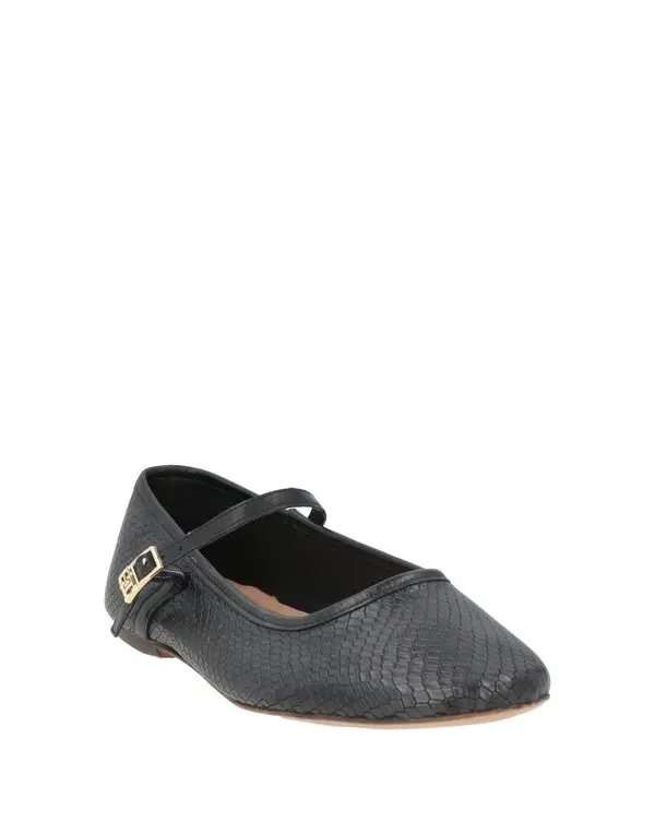 Tommy Hilfiger Snakeskin-print Leather Ballet Flats