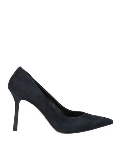 DIVINE FOLLIE Midnight Leather Stilettos