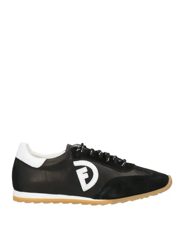 DIVINE FOLLIE Leather Low-top Sneakers With Suede Trims