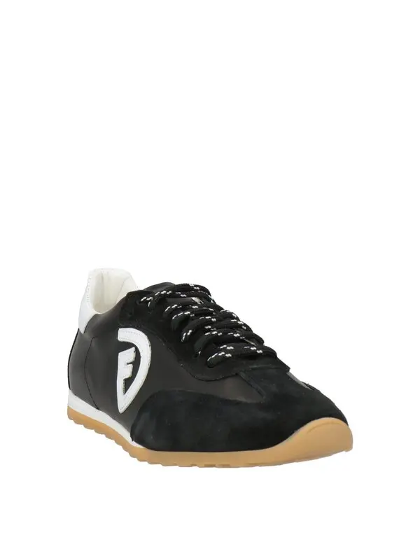 DIVINE FOLLIE Leather Low-top Sneakers With Suede Trims