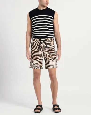 Just Cavalli Cotton Tiger-print French Terry Shorts