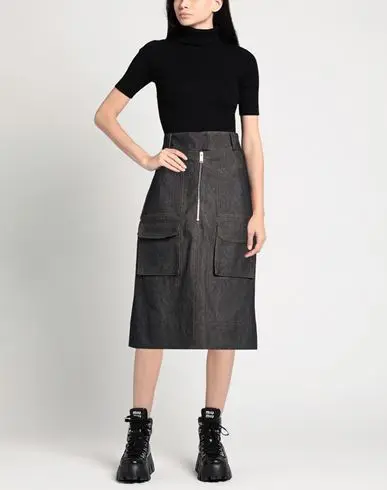 Maison Kitsuné Cotton Denim Skirt