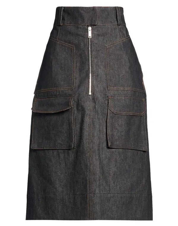Maison Kitsuné Cotton Denim Skirt