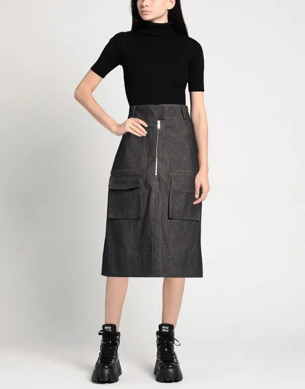 Maison Kitsuné Cotton Denim Skirt