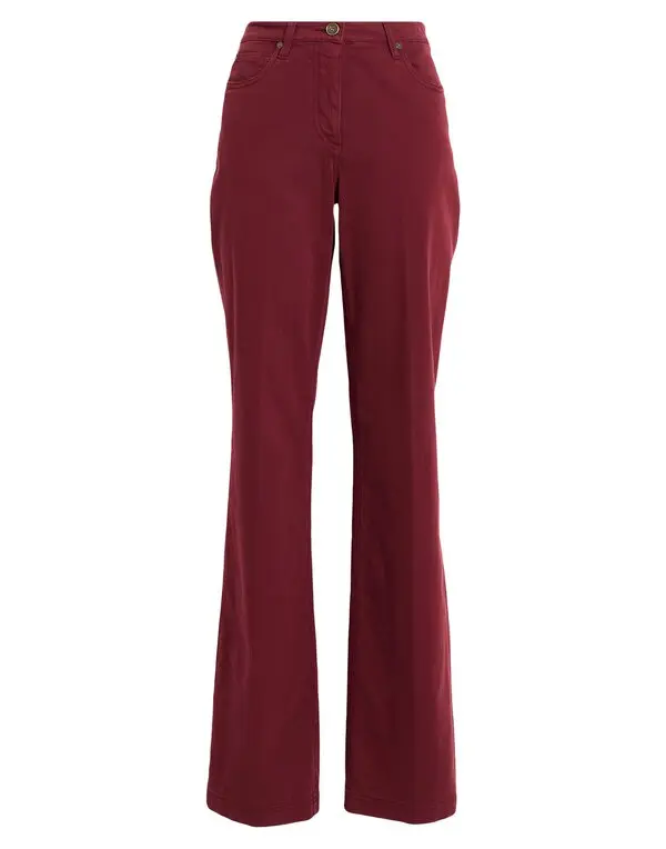 Etro Wide-leg Cotton And Elastane Pants - Brick