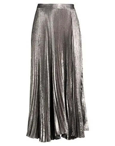 Momoni Pleated Lamé Maxi Skirt