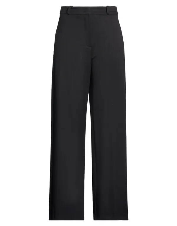 Imperial Wide Leg Twill Pants - Black
