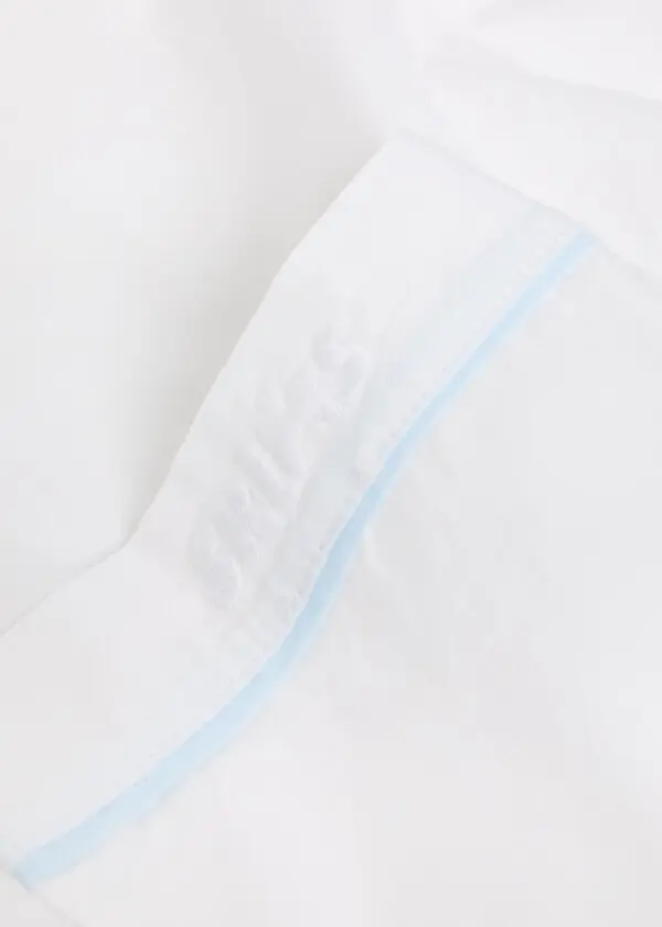 SKIMS Logo-embroidered Stretch-cotton Poplin Pyjama Set - White