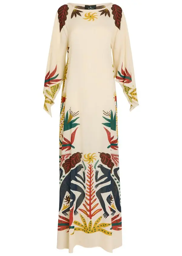 Etro Printed Chiffon Maxi Cover-up Dress - Multicoloured