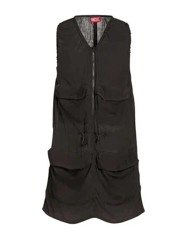 DIESEL® Sleeveless Crewneck Mini Dress With Embroidered Logo