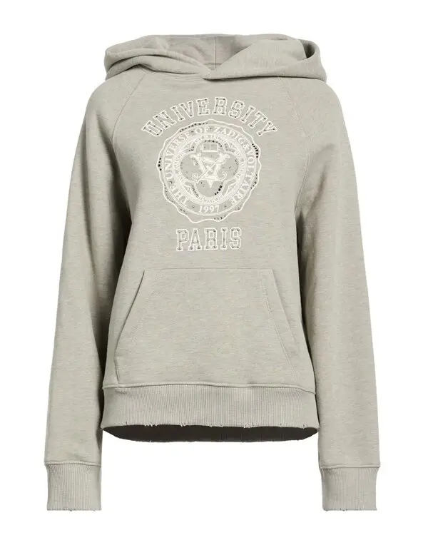 Zadig&Voltaire Light Cotton And Polyester Sweatshirt With Distressed Details And Embellishments