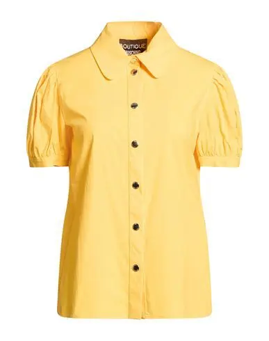 Moschino Short Sleeve Cotton Poplin Shirt - Yellow