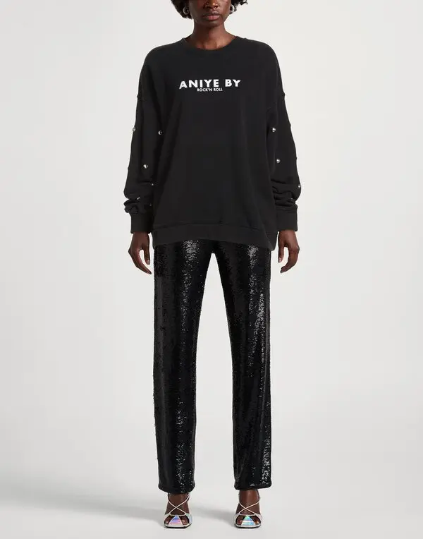 ANIYE BY Crewneck Sweatshirt With Stud Embellishments
