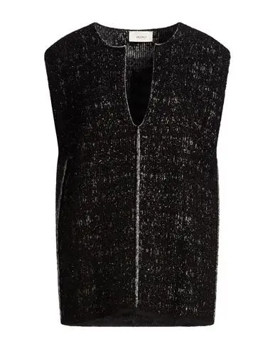 VICOLO Sleeveless V-neck Sweater In Polyacrylic, Polyester, Metallic Fiber, Viscose, And Wool