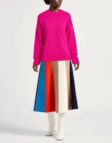 ANIYE BY Wool Distressed Crewneck Sweater - Fuchsia