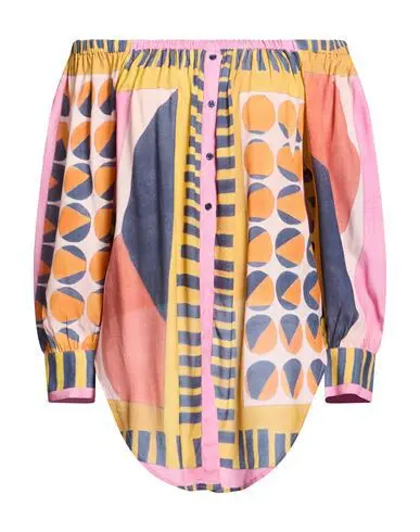 Ba&sh Viscose Off-the-shoulder Blouse With Multicolor Print