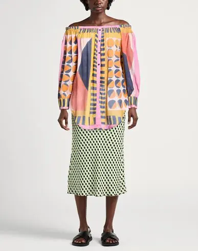 Ba&sh Viscose Off-the-shoulder Blouse With Multicolor Print