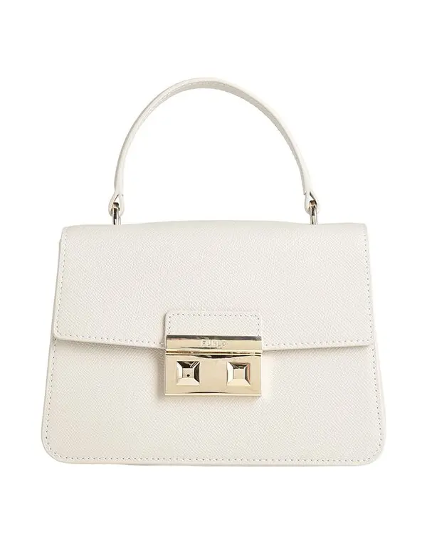 Furla Calfskin Handbag - Light Grey