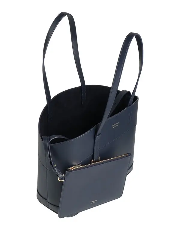 FERRAGAMO Calfskin Leather Tote Bag