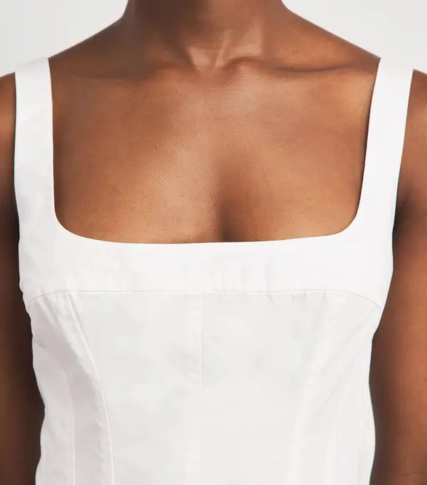 Simkhai Cotton Bubble-hem Midi Dress - White