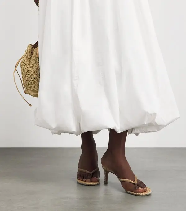 Simkhai Cotton Bubble-hem Midi Dress - White