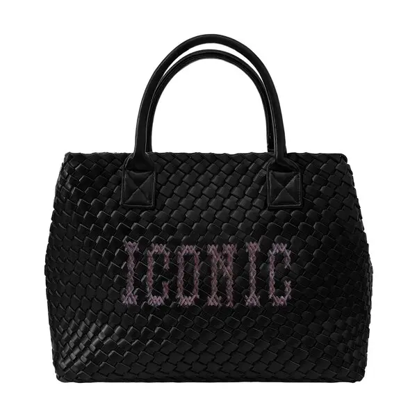 LILLY LOVES Iconic Woven Vegan Leather Handbag