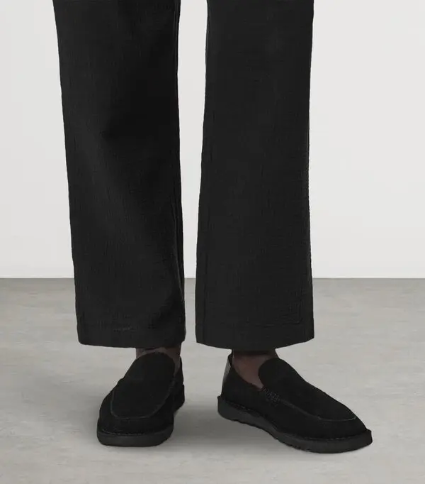 ALLSAINTS Suede Slix Loafers - Black